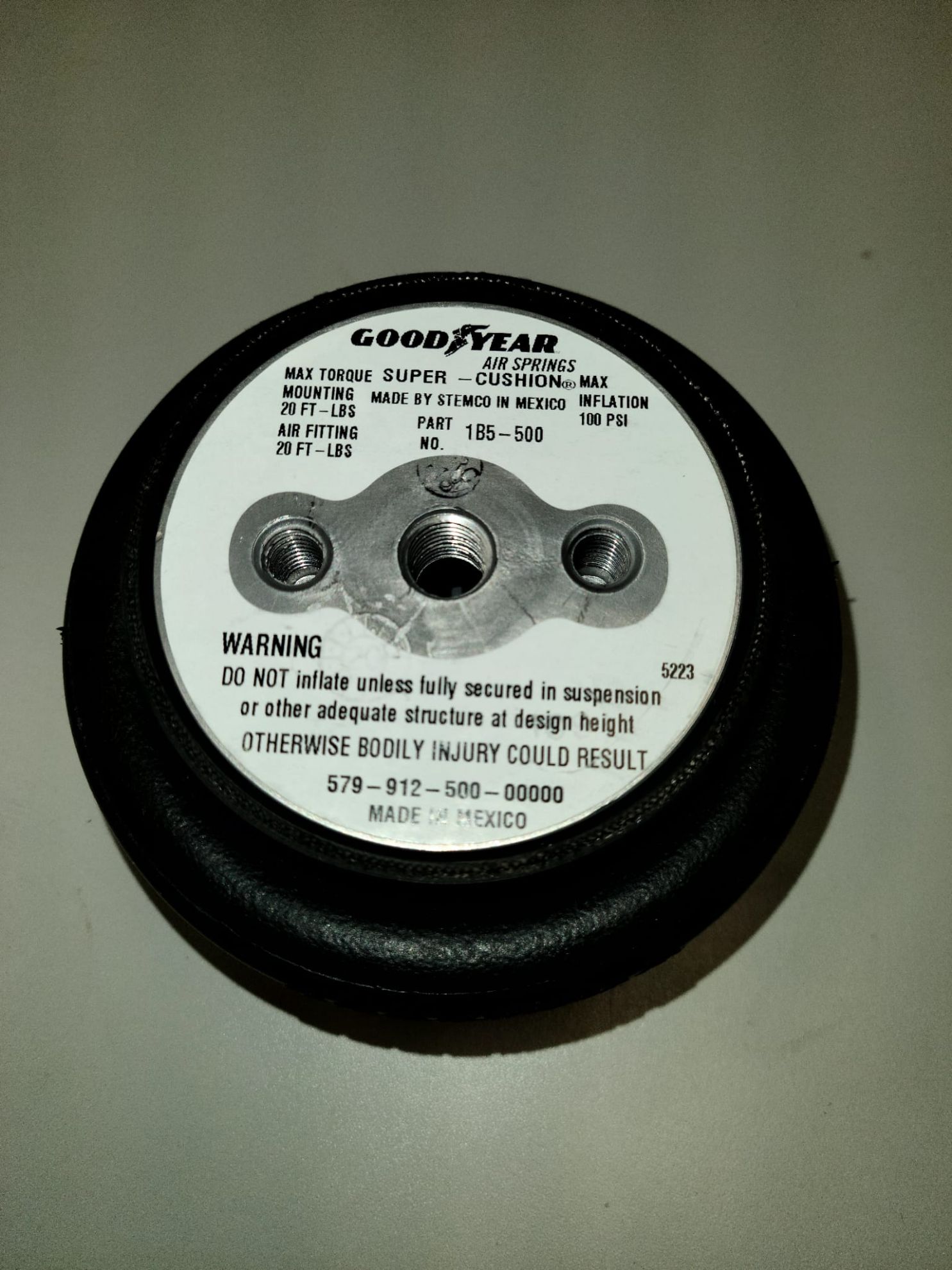 Goodyear 1B5-500 Industrial Air Spring Single Convoluted Bellows - TFC ...